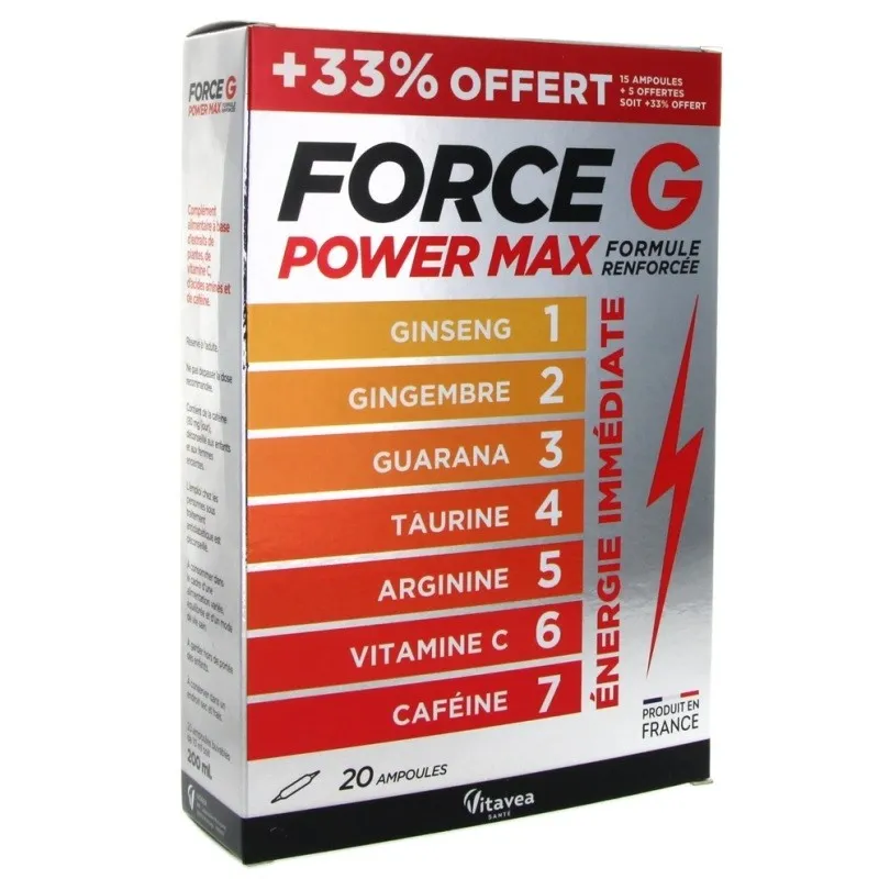 Vitavea Force G Power Max – Énergie immédiate & vitalité physique